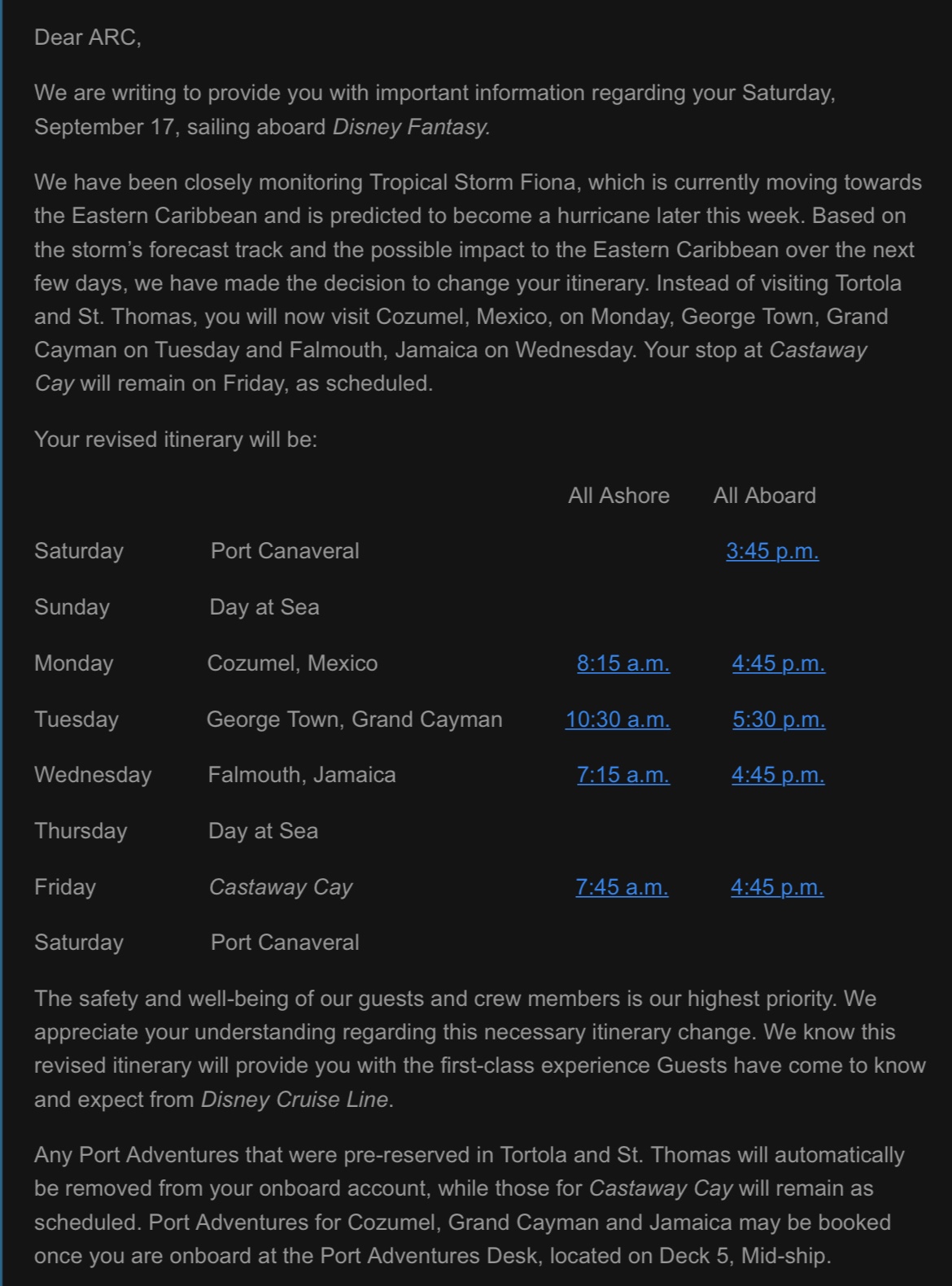 So, You Want to Sail in the Fall? Let’s Chat! - Disney Cruise Line ...