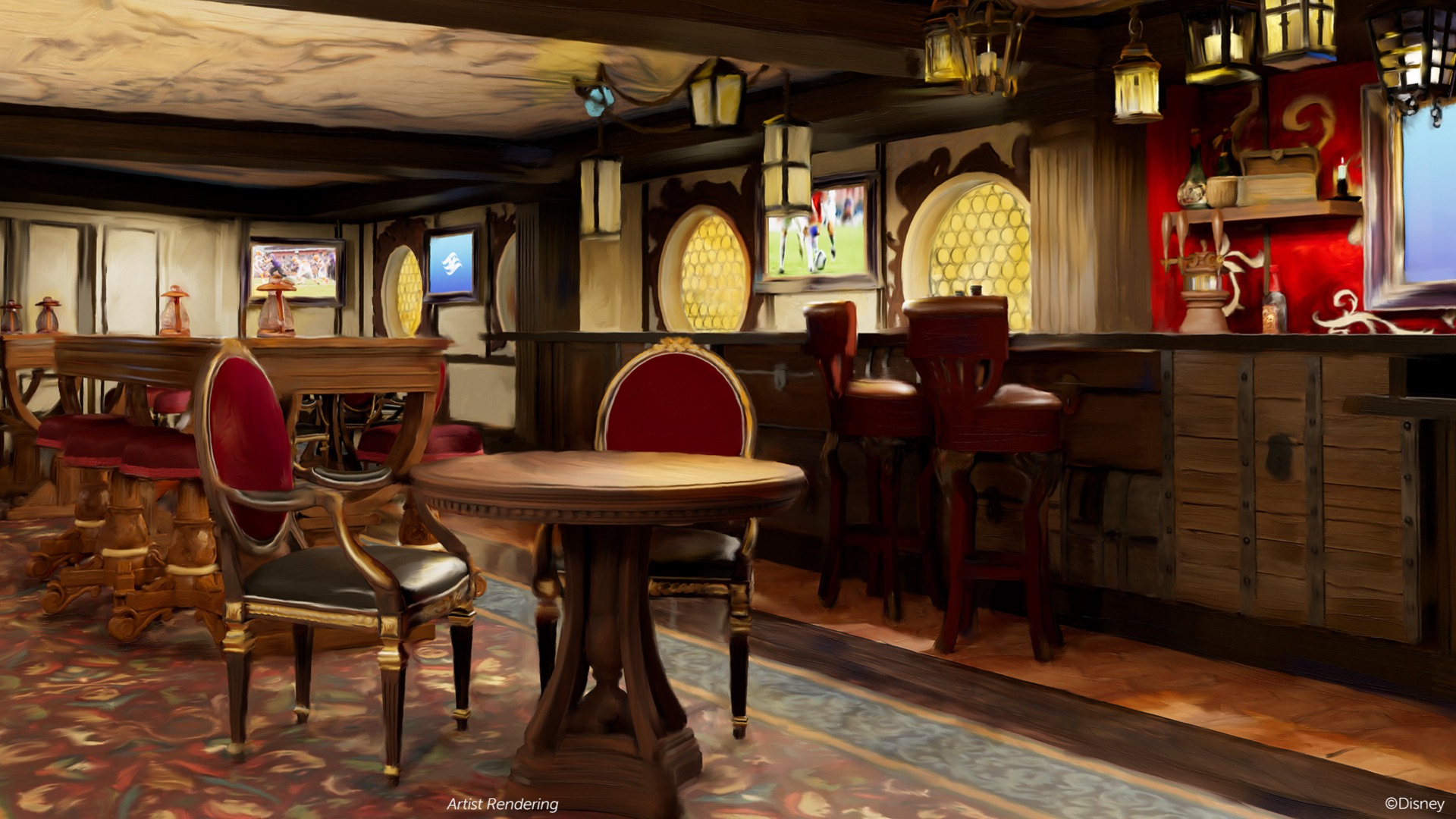 FIRST LOOK Inside Cask and Cannon Pirate Pub on the Disney Destiny ...