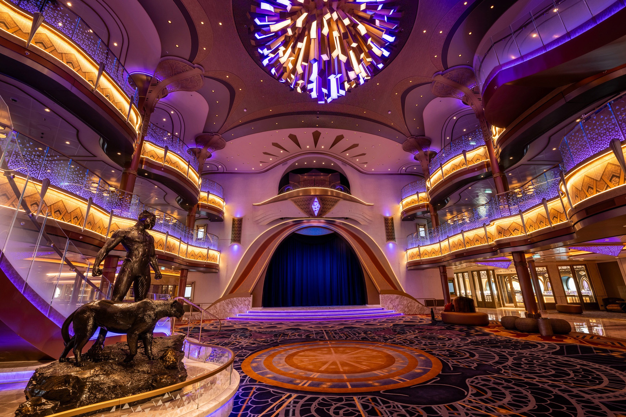 FIRST LOOK Inside the Disney Destiny’s Grand Hall, Inspired by Wakanda ...